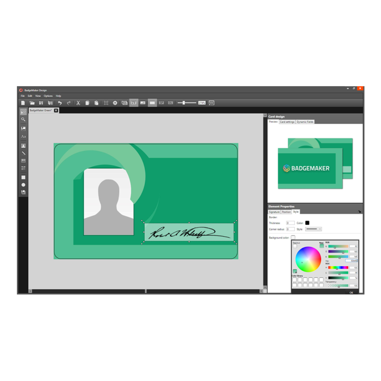 BadgeMaker START - Card Design and Print Software